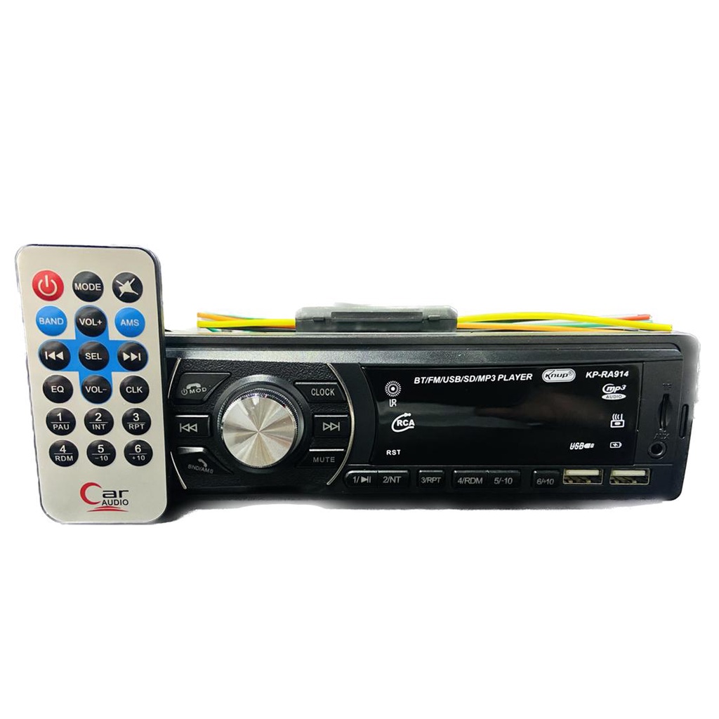 Som Automotivo Carro Rádio AM/FM Bluetooth Mp3 Usb Micro Sd Auxiliar P2 Knup KP-RA914 | Shopee ...