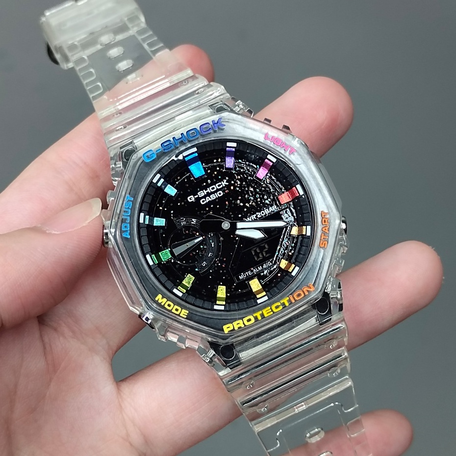 G-SHOCK GA-2100 Ske Rainbow sports watch Relógio Esportivo Clássico ...