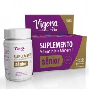 Suplemento Vitaminico e Mineral Vigora Plus Sênior com 60 Cápsulas ...