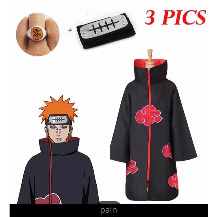 Manto Akatsuki Pain/Nagato Adulto/Infantil | Shopee Brasil