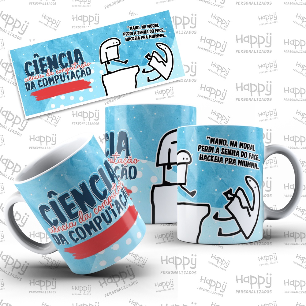 Caneca Personalizada de Porcelana Ciência da Computação, Flork ...