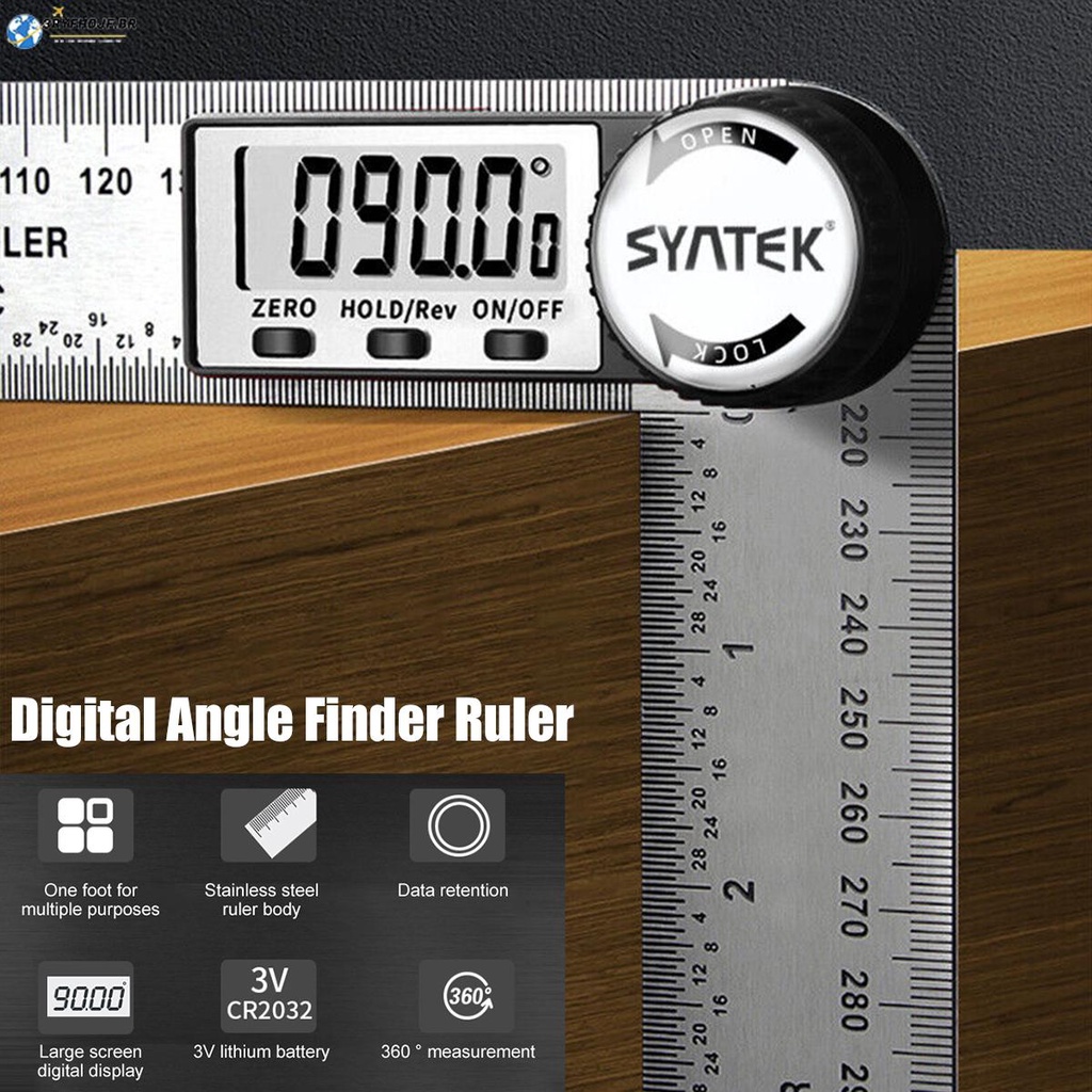 Transferidor Digital De Ângulo 17 "/400mm Régua De Localizador Em Inox Com Display LCD ...