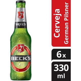Cerveja Beck's Lager Puro Malte Long Neck 330 mL (Cx 24 uni.) | Shopee Brasil
