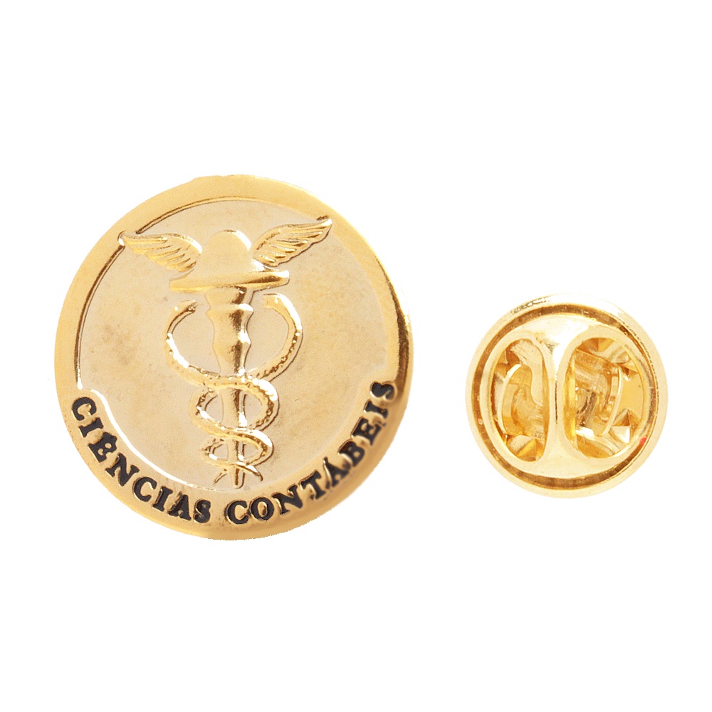 Broche Pin Símbolo Ciências Contabeis Folheado A Ouro 18k | Shopee Brasil