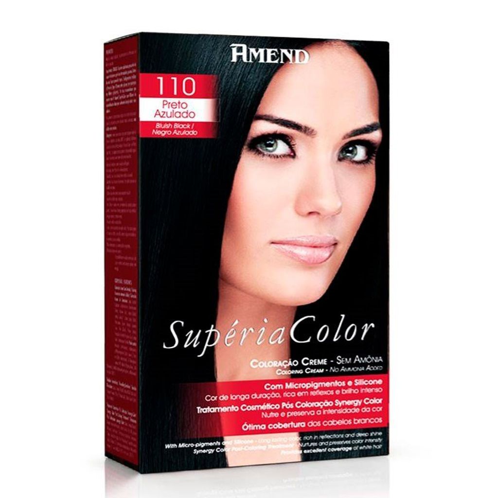 Kit Tonalizante Supéria Color Amend 110 Preto Azulado | Shopee Brasil
