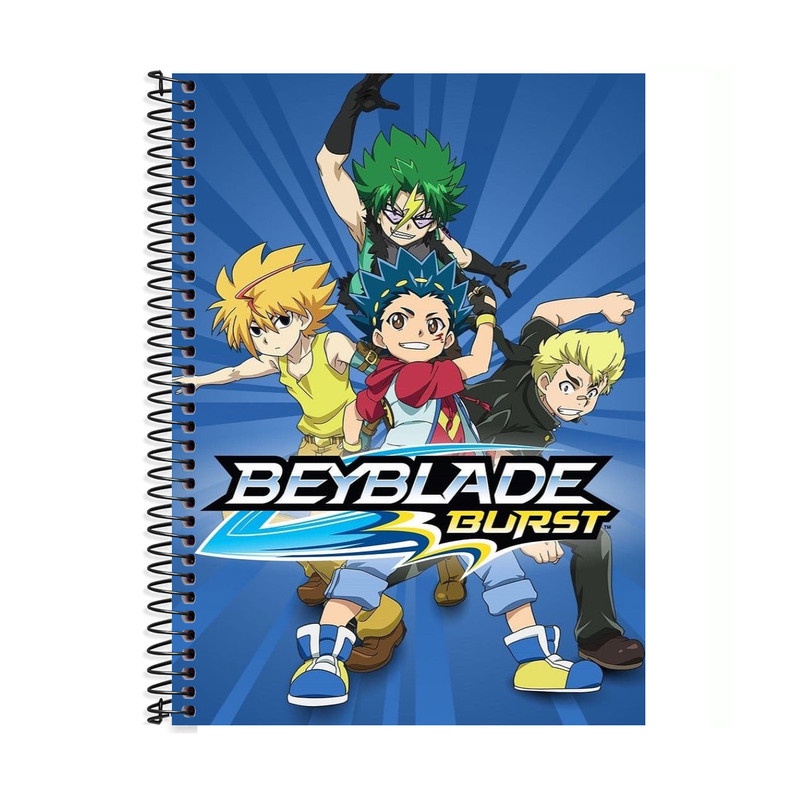 Caderno Beyblade 10 Matérias 200 Folhas Capa Dura | Shopee Brasil