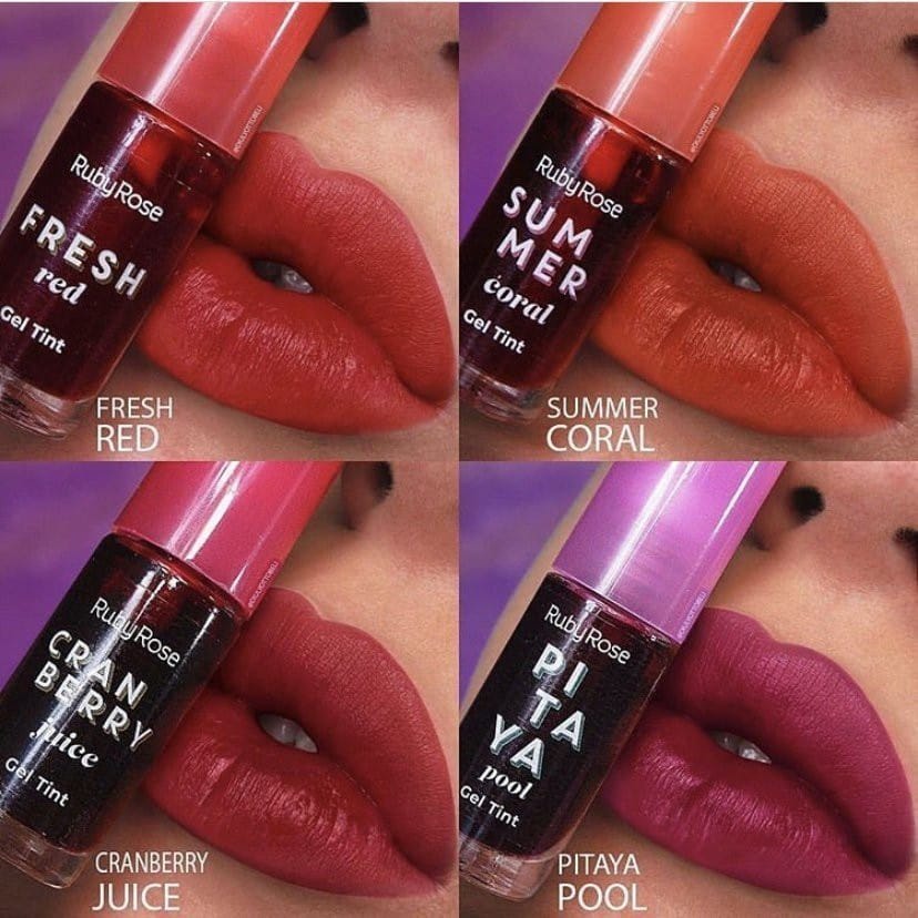 Lip Tint Cranberry, Pitaya, Summer, Fresh Red - Gel Tint Ruby Rose ...