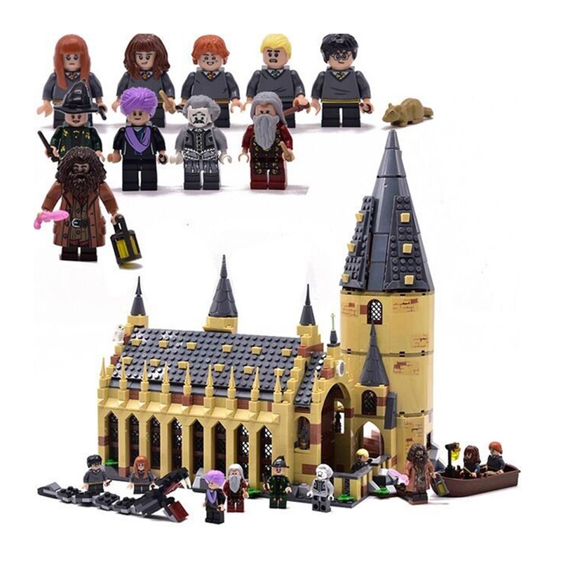 924Pcs Compatível Harry Potter Hogwarts Magic Castle Building Blocks ...