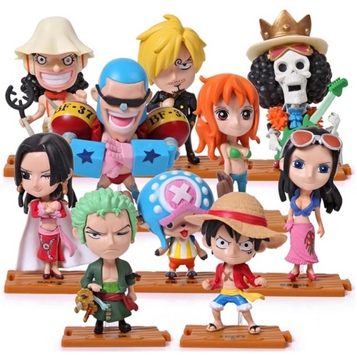 Bonecos One Piece - Luffy - Zoro - Robin - Franky - Nami - Action ...