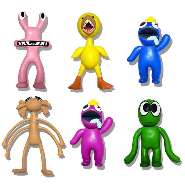 Kit 6 bonecos Rainbow Friends (Amigos Coloridos) - Roblox - diversos ...