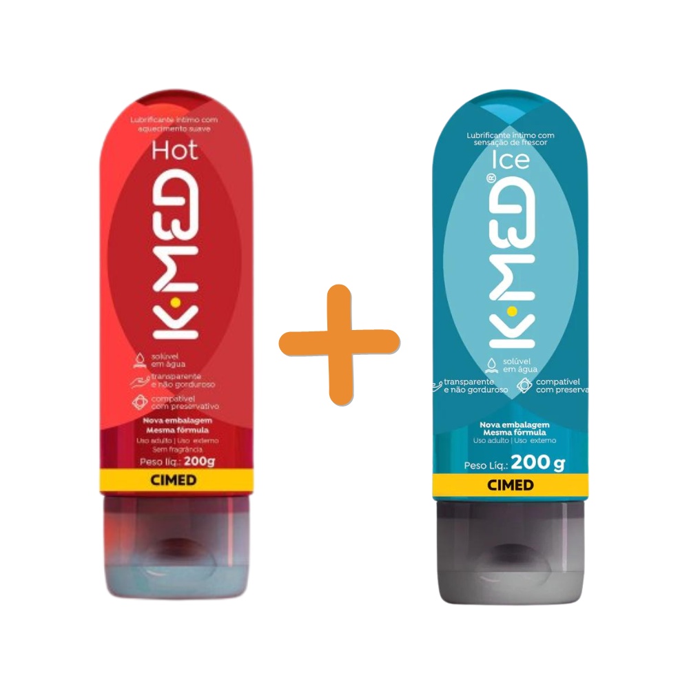 Kit Lubrificante Em Gel K-Med Hot + Ice 200 Gramas - Cimed | Shopee Brasil