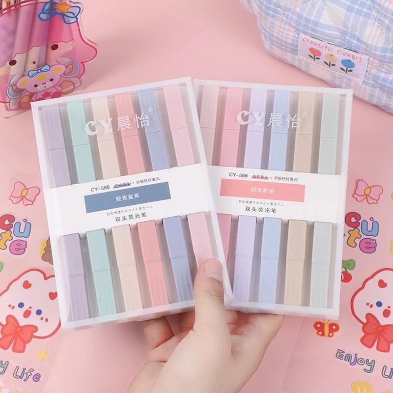 Kit marca texto | kit com 6 marca textos tons pasteis | marca texto ...