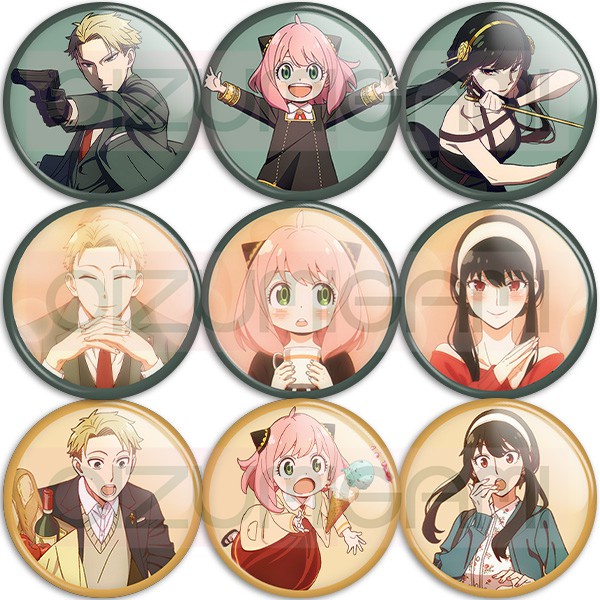 Bottons - Botons - Buttons - Spy x Family - Variação 01 - Tam: 4,5cm ...