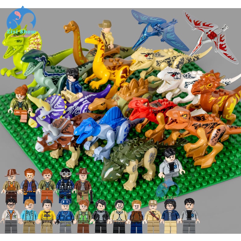 Leyu Conjunto Mini Bonecos De Dinossauro Jurassic World / Velociraptor / T-Rex /Pterossauro ...