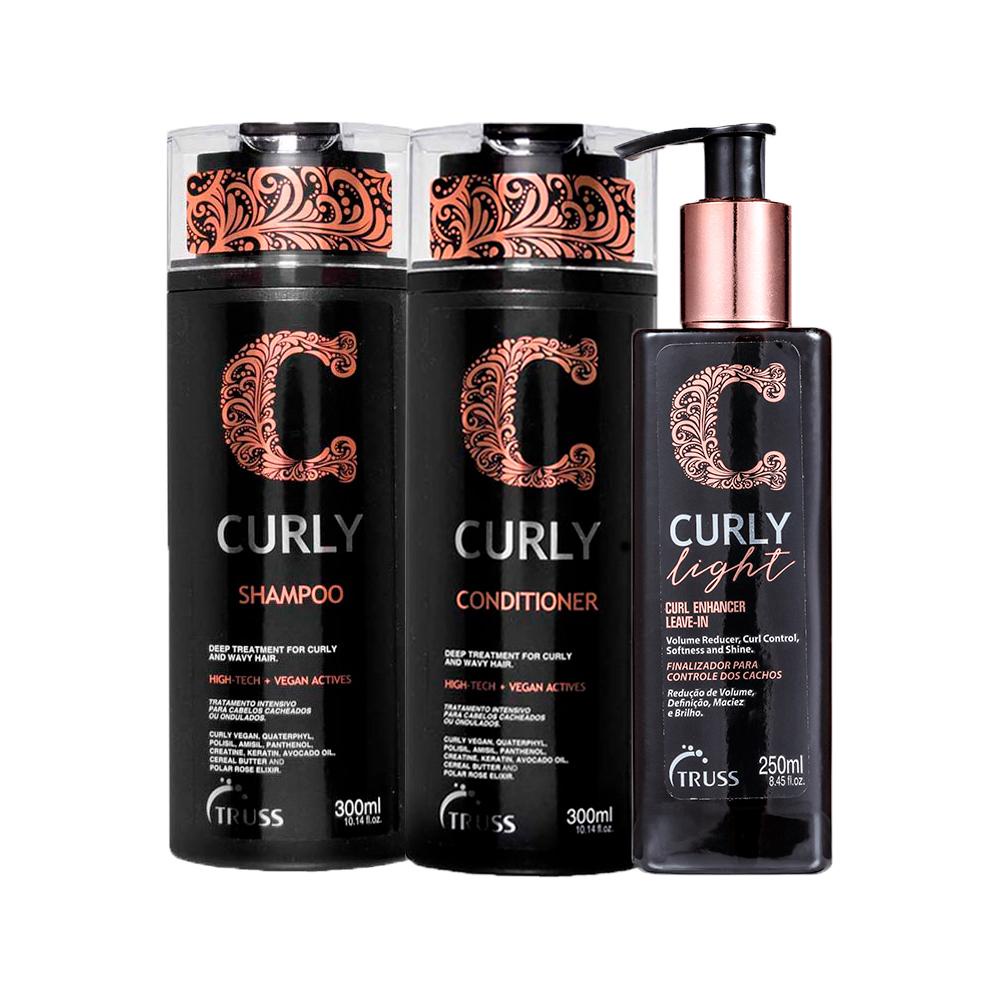Kit Truss Curly - Shampoo Low Poo e Condicionador e Leave-in Light ...