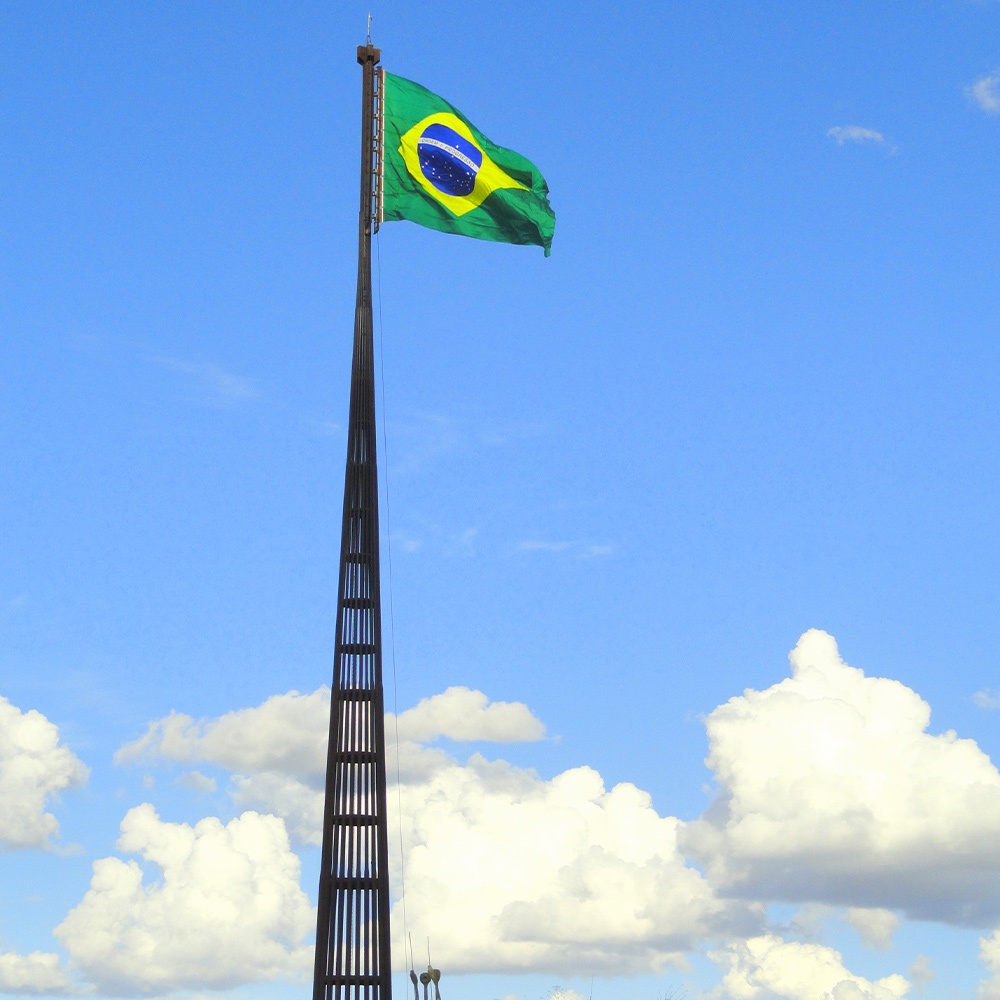Bandeira Bandeirão do Brasil Gigante 3m x 1,80m Microfibra 100% ...