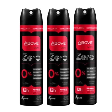 Desodorante Aerosol Above Sem Alumínio Zero Feel Free 150ml | Shopee Brasil