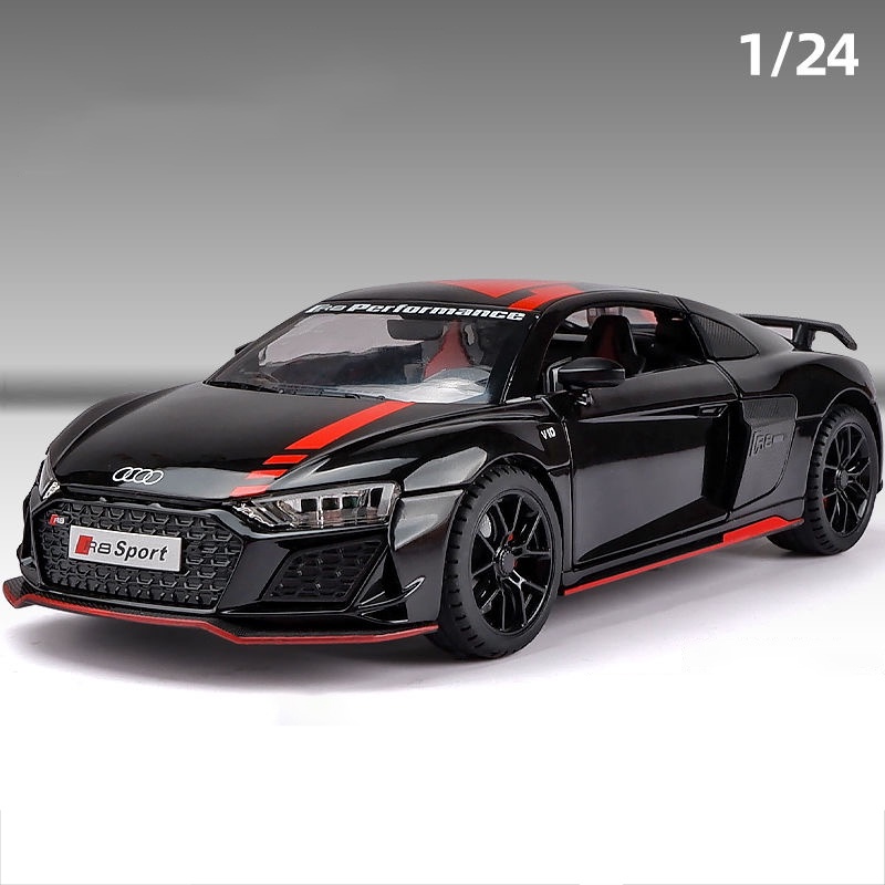1 : 24 Escala Audi R8 Modelo De Carro De Liga Metálica Diecast Som ...