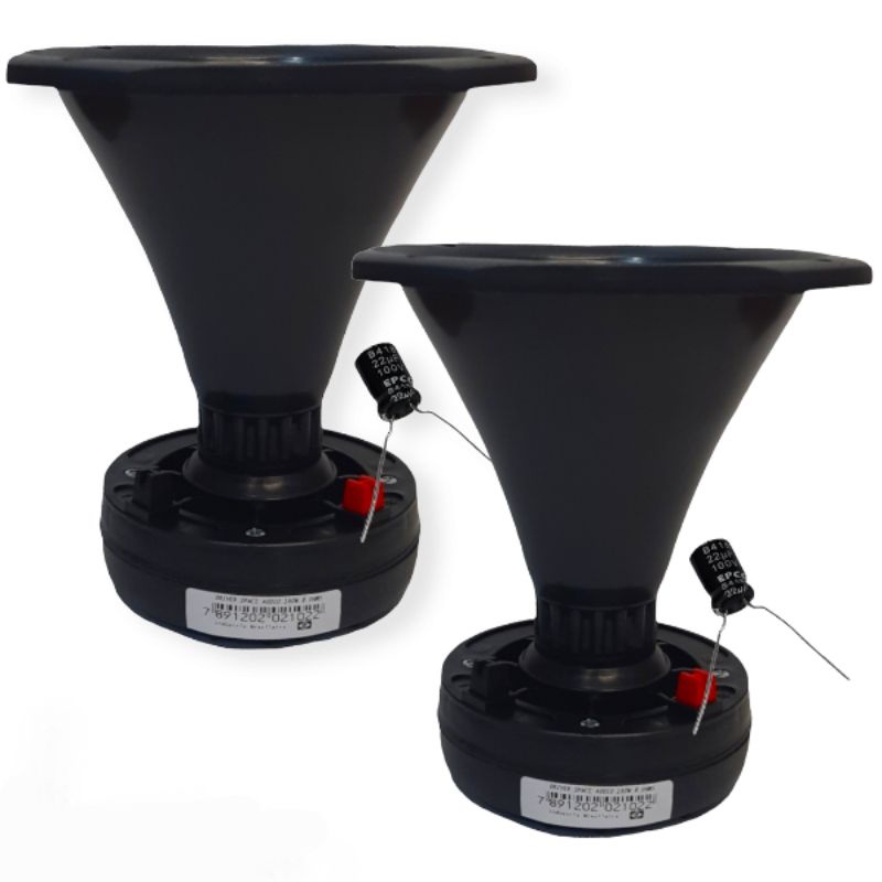 kit 2 corneta driver profissional completo space audio original 320w 8 ...
