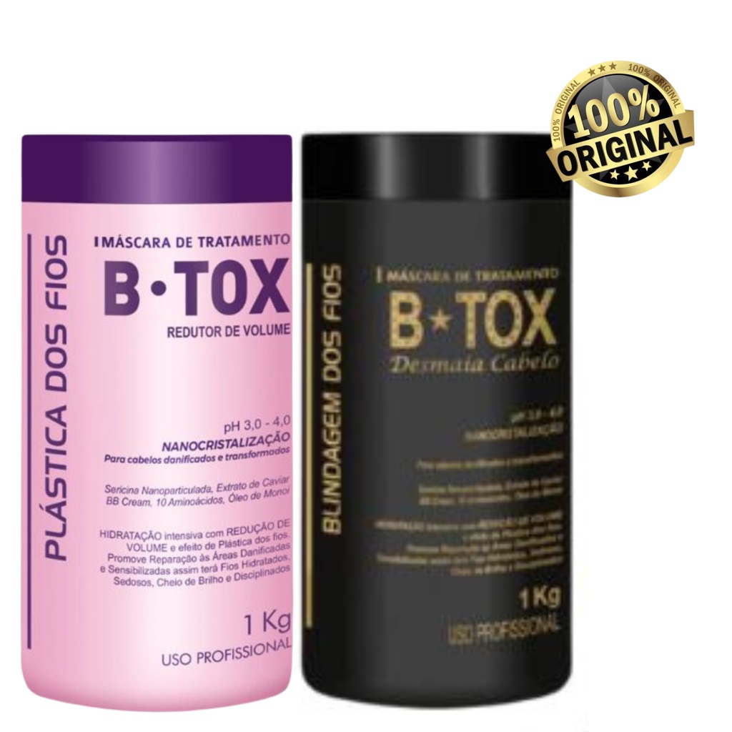 Botox Plastica dos Fios 1k e Botox Blindagem dos Fios 1K | Shopee Brasil