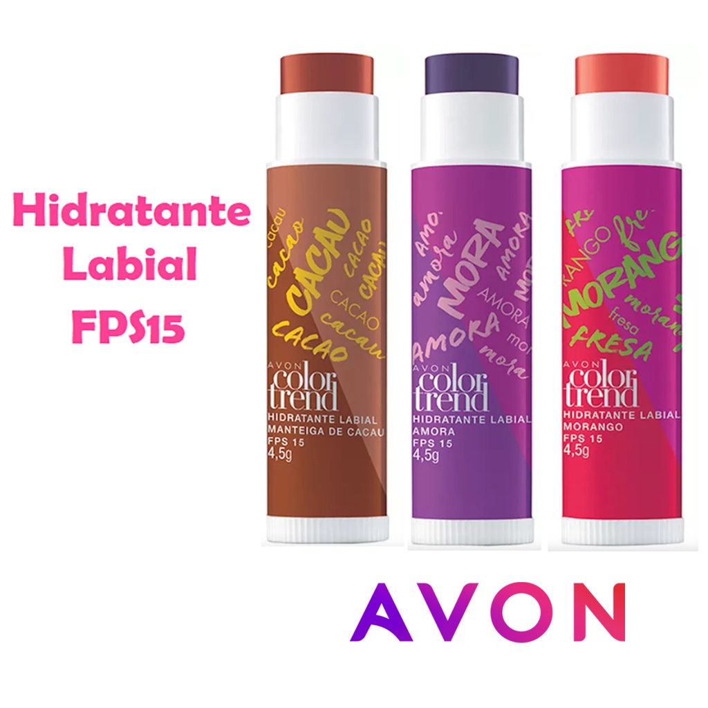 Hidratante Labial FPS 15 Color Trend - Morango, Amora e Manteiga de ...