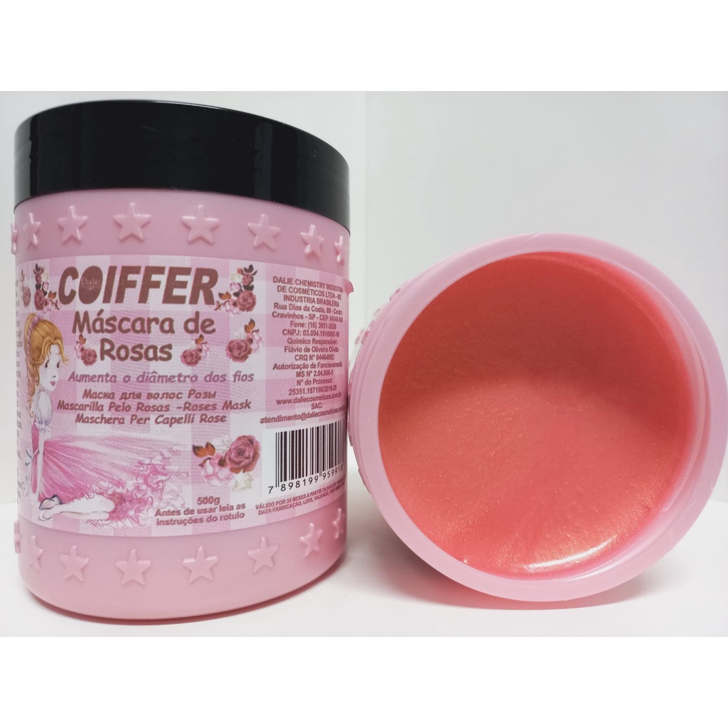 MASCARA DE ROSAS PARA ENGROSSAR CABELOS FINOS COIFFER 500G | Shopee Brasil