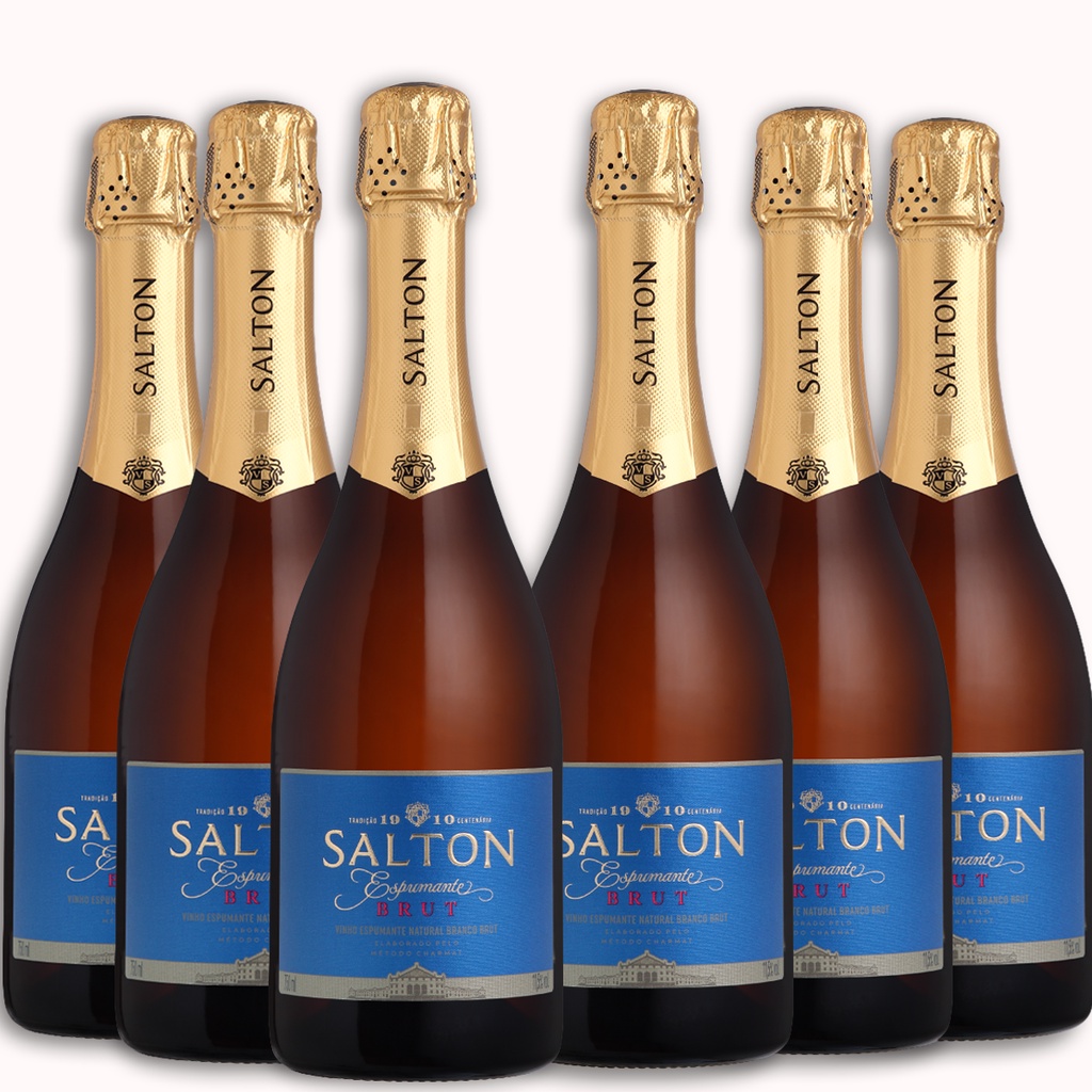 Kit 6 Espumantes Salton Brut 750Ml | Shopee Brasil