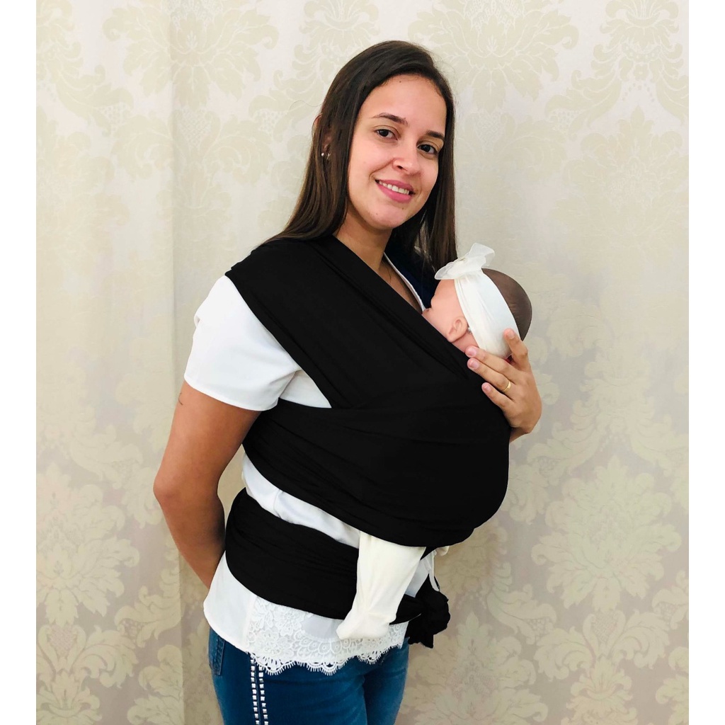 Sling Wrap Canguru Malha - Pano Para Carregar Bebê - Segura Bebê ...