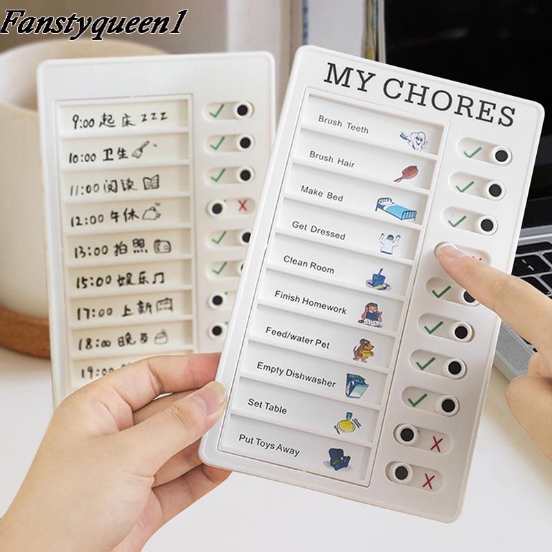 Memo Plastic Board Chore Chart Reusable Checklist Daily Planner Responsibility | Shopee Brasil
