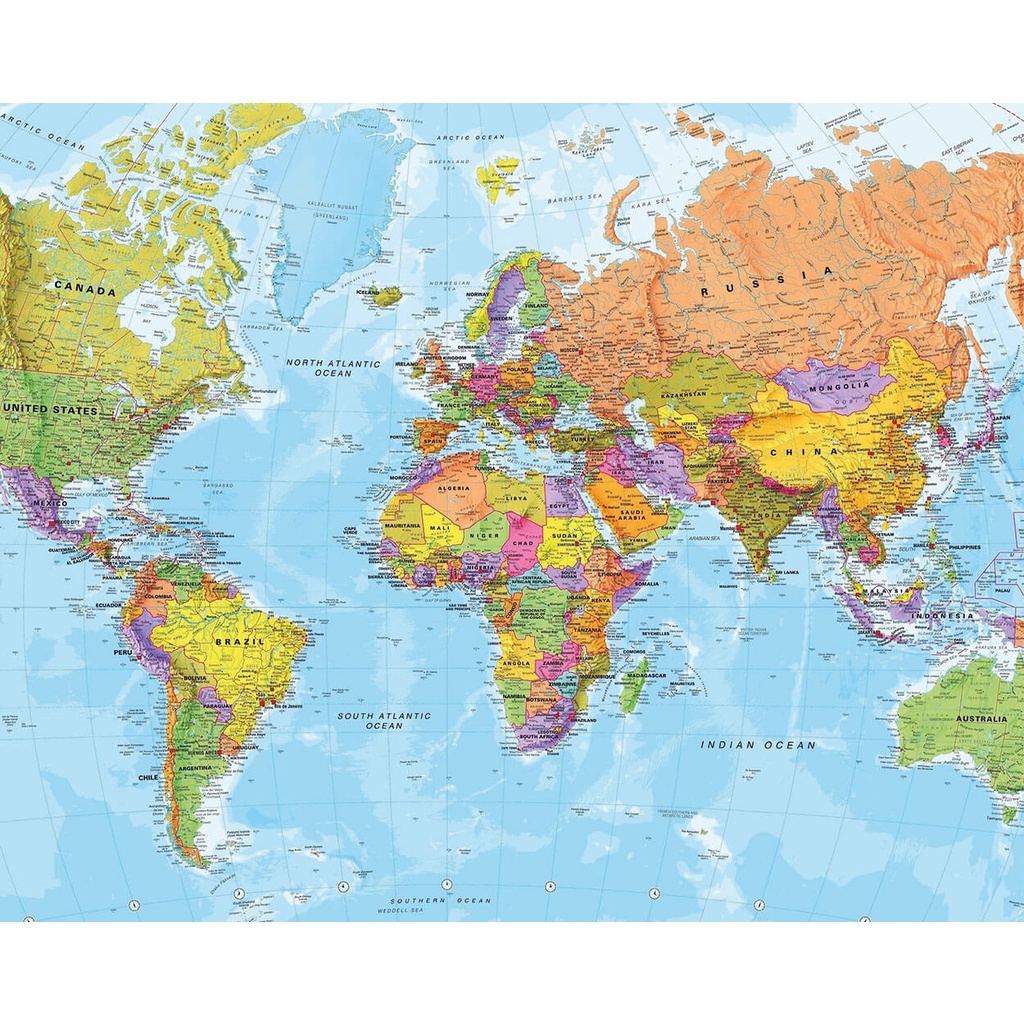 Mapa Mundial Com Continentes E Oceanos Detalhes Do Mapa Mundi! 🗺