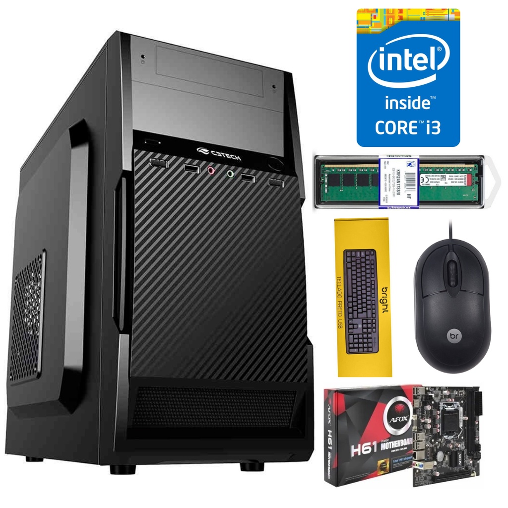 Gabinete Desktop PC Intel Core i3-3240 / 8GB RAM Kingston / SSD 240GB ...
