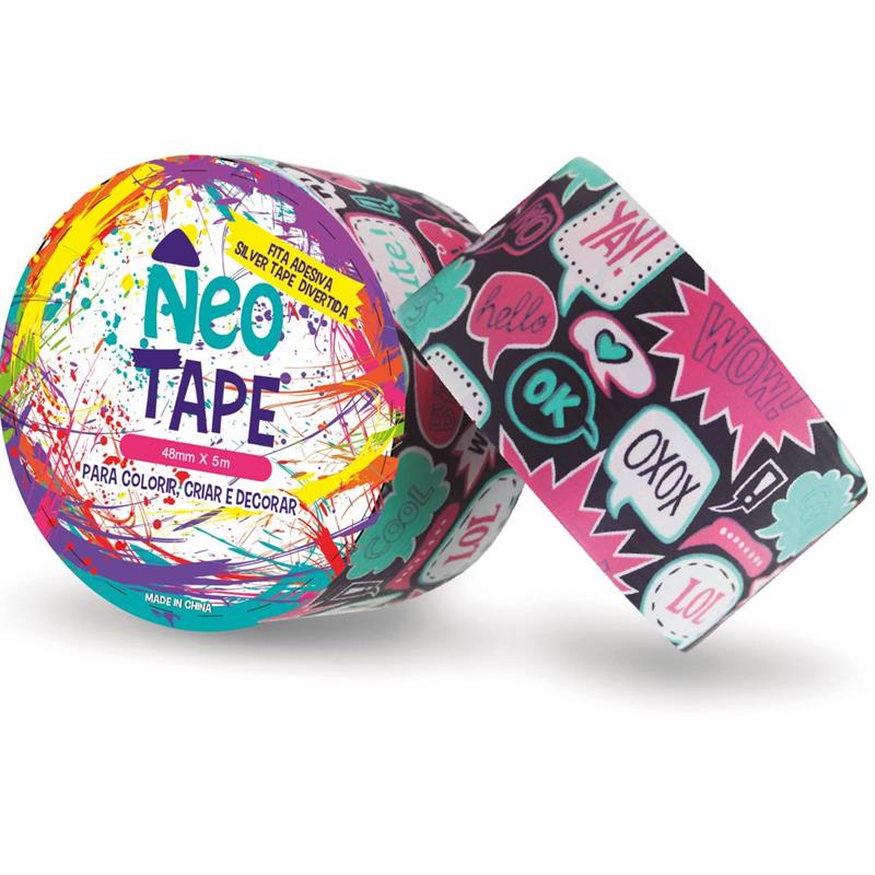 Fita adesiva decorada NEOLAR baloes 48mm x 5m neo tape | Shopee Brasil