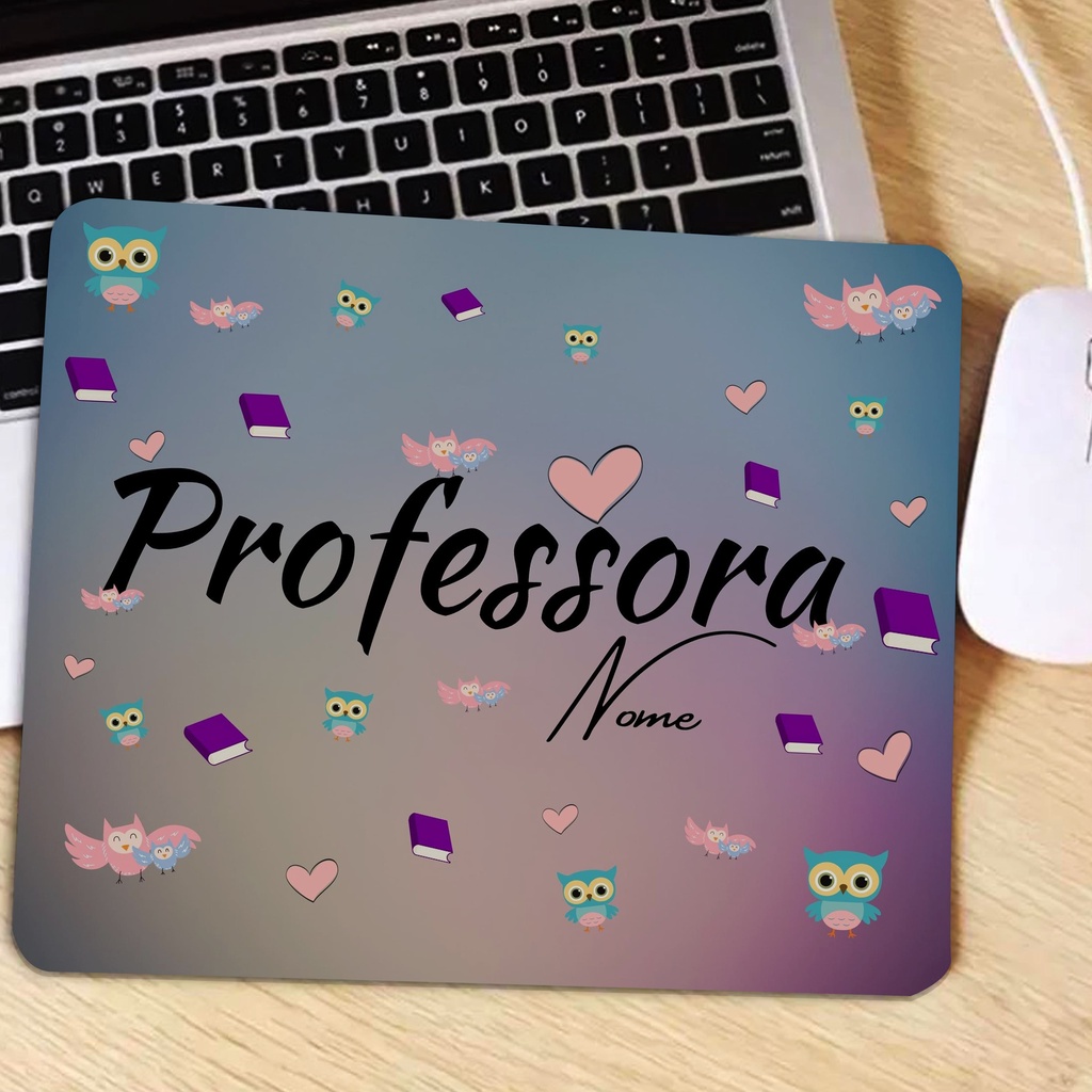 Mouse Pad Professora Nome Personalizado Escola 22x18cm | Shopee Brasil