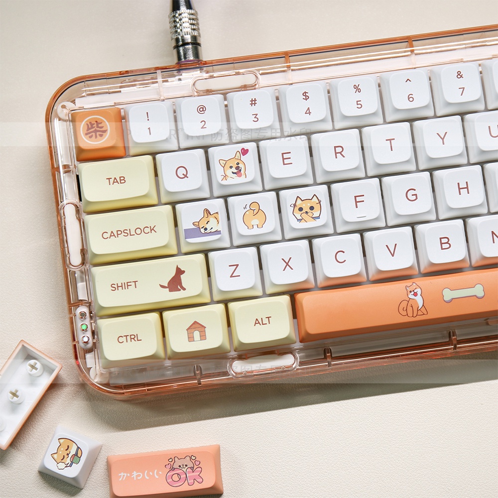 Shiba Inu Keycaps Inglês/Japonês 139keys Perfil XDA PBT Compatível ...