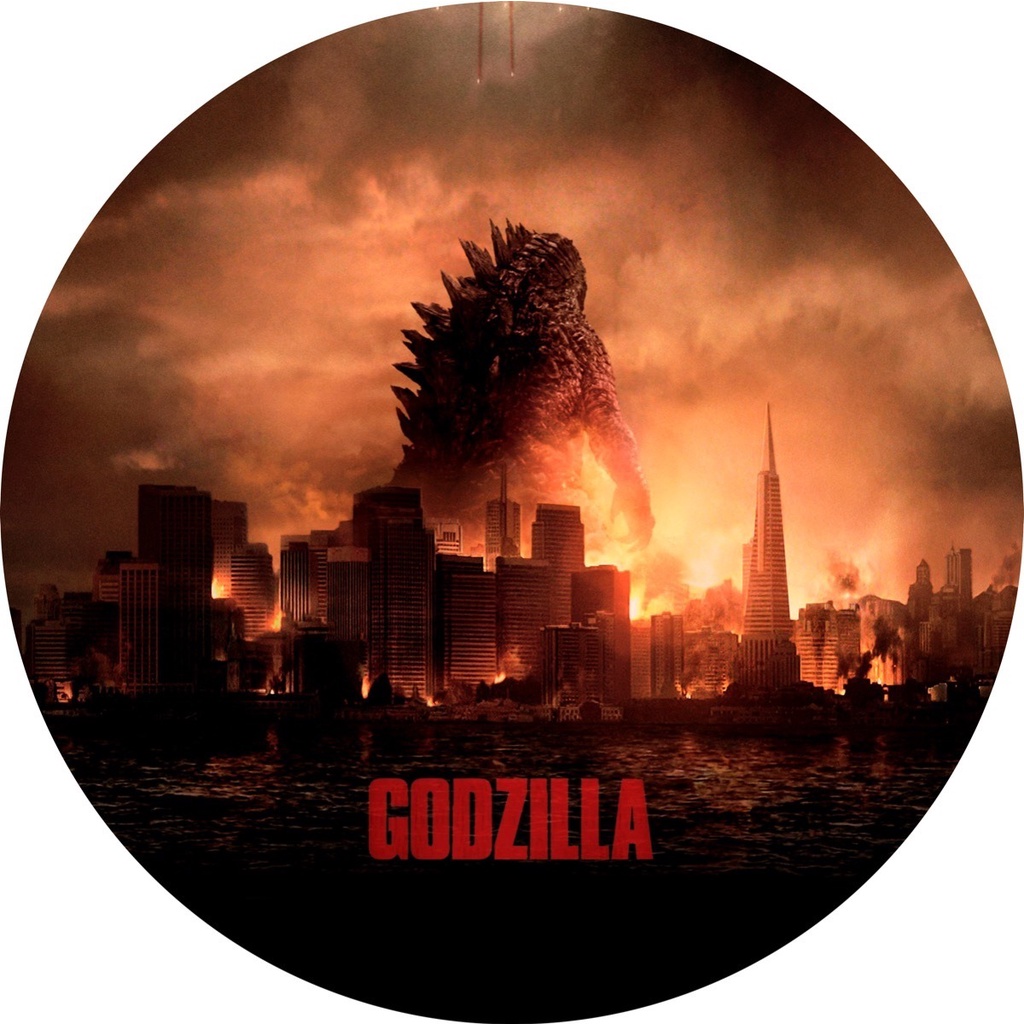 Painel Redondo Tema Godzilla em Tecido Sublimado C/elástico | Shopee Brasil