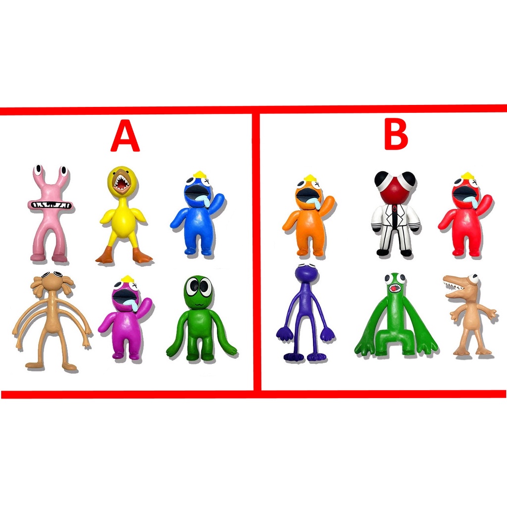 Kit 6 bonecos Rainbow Friends (Amigos Coloridos) - Roblox - diversos ...
