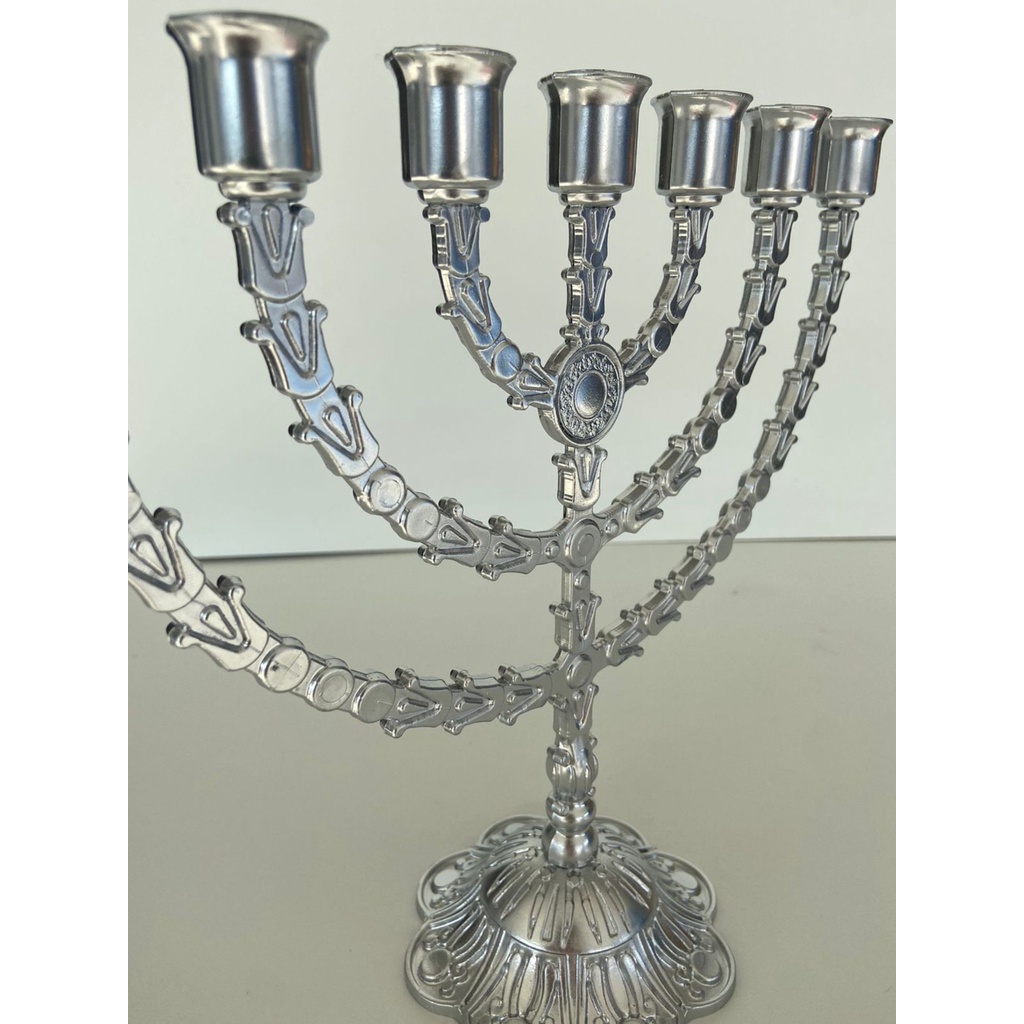 Menorah Candelabro Judaico Dourado | Shopee Brasil