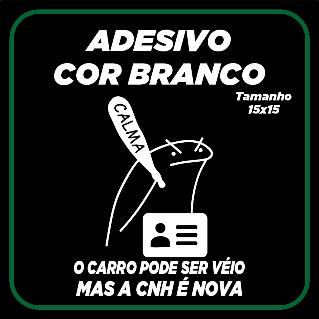Recém habilitado Adesivo carro motorista calma flork ENVIO RÁPIDO ...