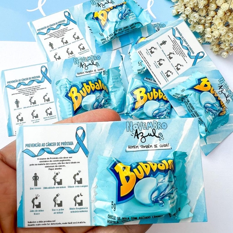 10 Mimo Cliente Novembro Azul Card Chiclets | Shopee Brasil