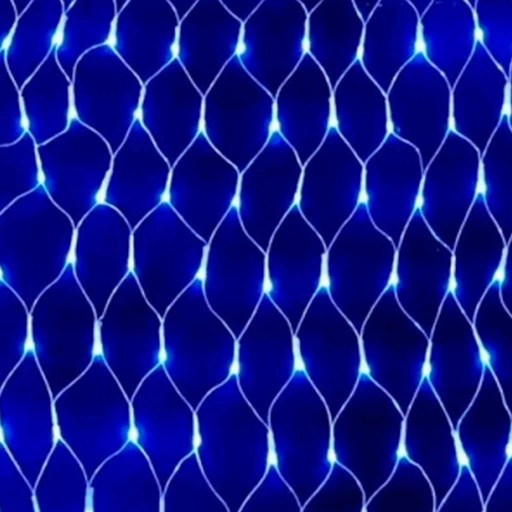 Rede 240 Led Lâmpadas De Led 2m X 2.3m 110v Azul 8 Funções | Shopee Brasil