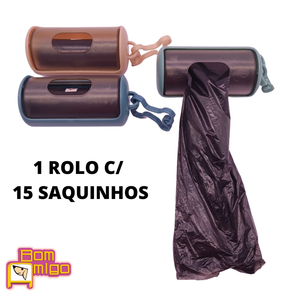 Kit Cata Caca Sput Pet Coletor C/ 15 Sacos Biodegradáveis - Bom Amigo ...