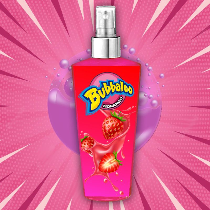 Body Splash Bubbaloo De Morango 300ml Shopee Brasil