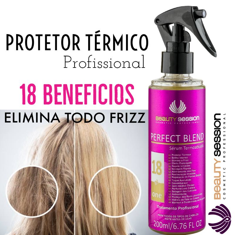 Protetor Térmico/Defrizante -18 BENEFICIOS PERFECT BLEND PROFISSIONAL ...
