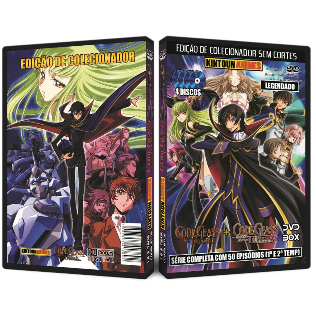Code Geass Série Completa / 1ª E 2ª Temporadas Em Dvd | Shopee Brasil