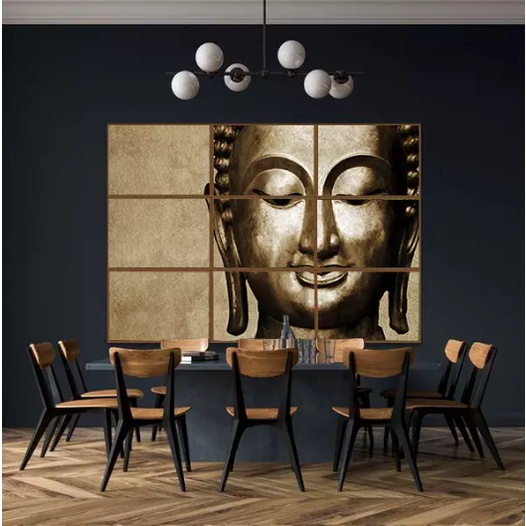 Quadro decorativo 9 telas Buda para sua sala ou quarto | Shopee Brasil
