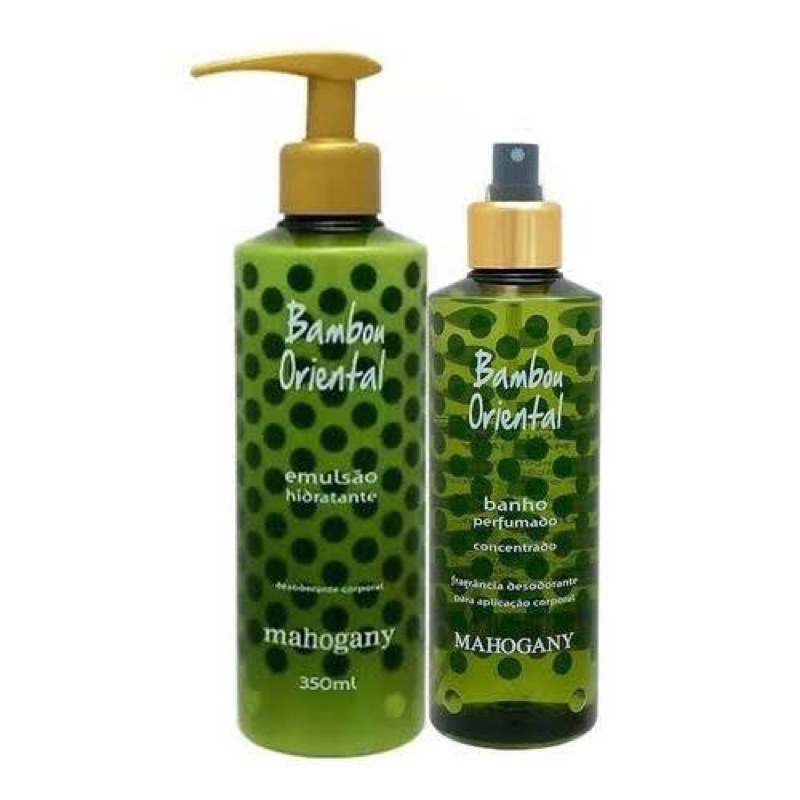 Kit Hidratante 350 ml + banho perfumado 350 ml Bambu Mahogany | Shopee ...