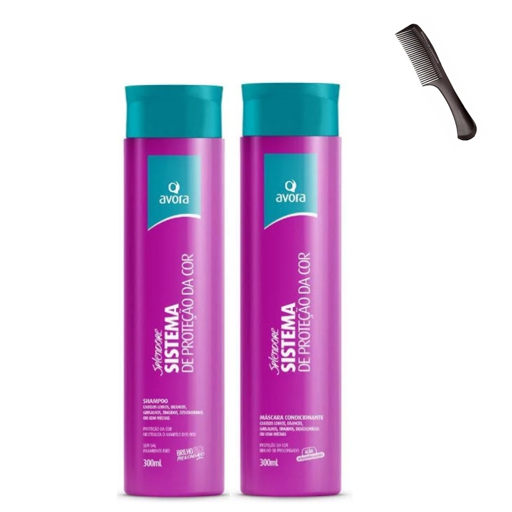 Kit Splendore Proteção Da Cor Avora 300ml - Sham+condicionad | Shopee ...