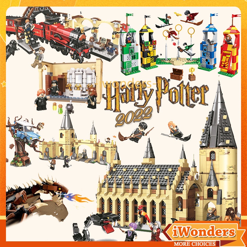 Harry Potter MOC Blocos Buliding Blocks Hogwarts Castle Knight Bus ...