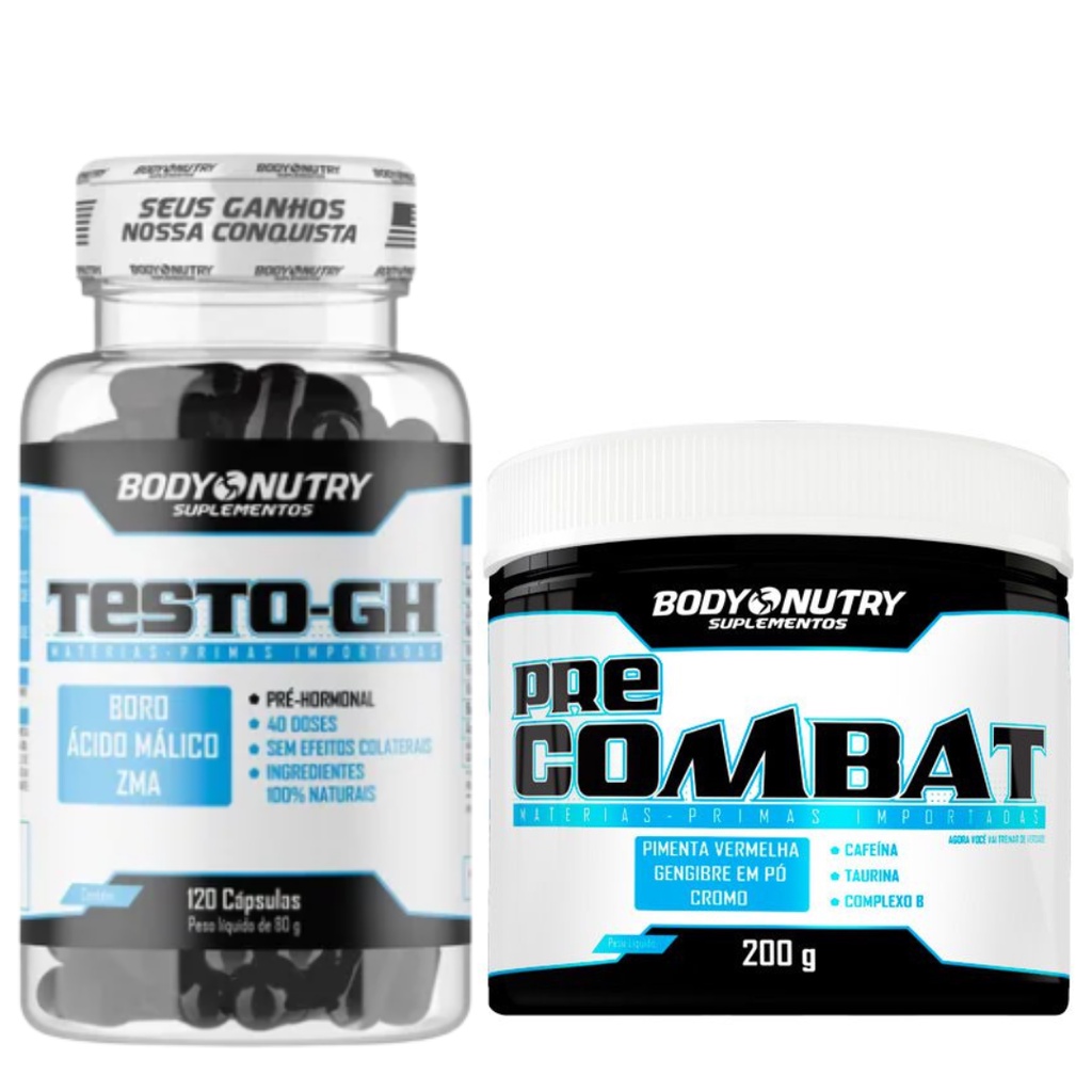 Testo GH 120 cps Pre hormonal masculino + Pre Treino com efeito ...