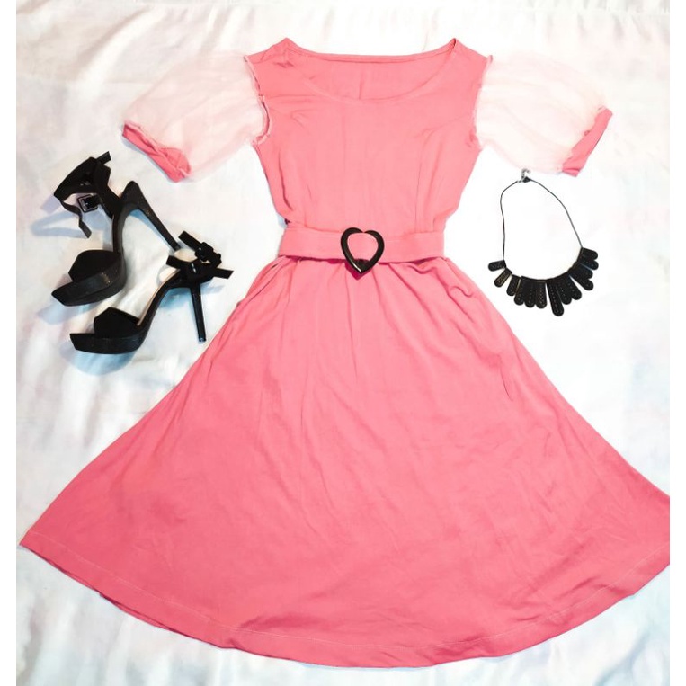 vestido gode na cor rose moda cristã (g ) | Shopee Brasil